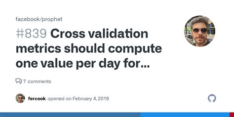 Cross Validation Metrics Should Compute One Value Per Day For Daily Data · Issue 839 · Facebook