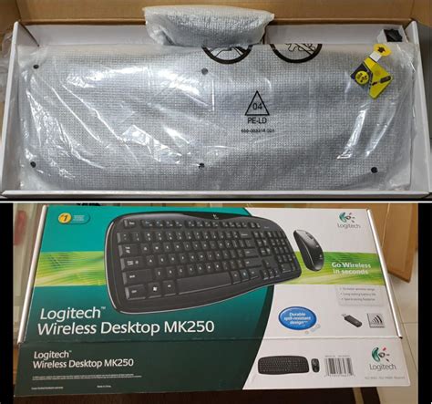 Original Logitech Mk250 Wireless Desktop Mouse Gaming Keyboard Computers And Tech Parts