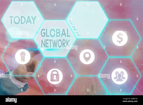 Writing Note Showing Global Network Business Concept For Any