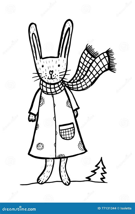 Funny Cartoon Rabbit Stock Illustration Illustration Of Character