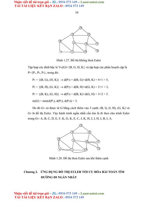 Luận Văn Ứng Dụng Đồ Thị Euler Tối Ưu Hóa Bài Toán Tìm Đường Đi Ngắn Nhấtdoc