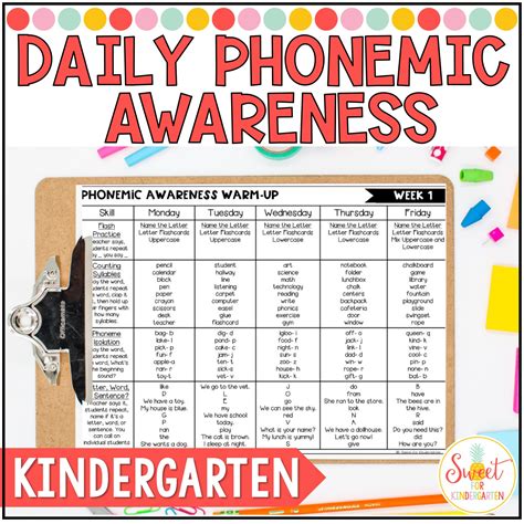 Free Phonemic Awareness Kindergarten Download Free Phonemic Awareness