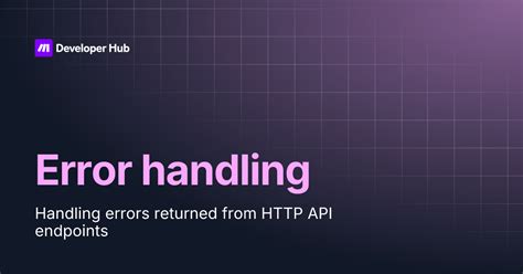 Error Handling Make Developer Hub
