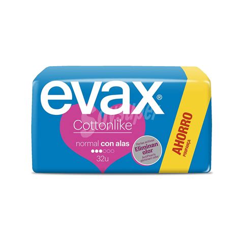 Evax Cottonlike Compresa Normal Con Alas Bolsa 32 U
