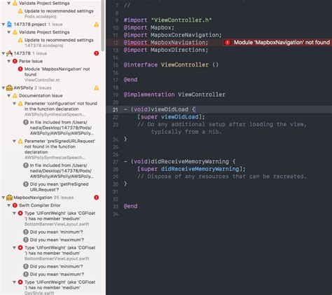 Unable To Build Project When Working With Objective C Issue 999