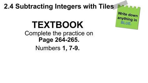 Math 7 Integers Notespptx