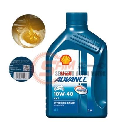Jual Oli Shell Advance Ax7 4t 10w40 Motor Bebek 800 Ml Revo Supra