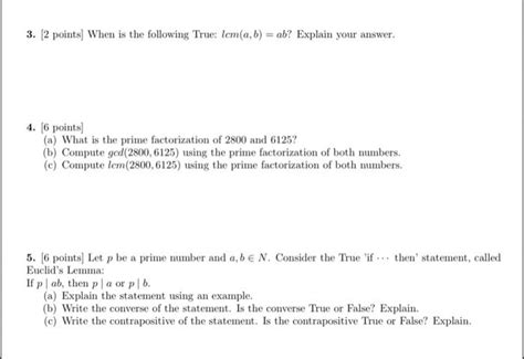 Solved 3 2 Points When Is The Following True