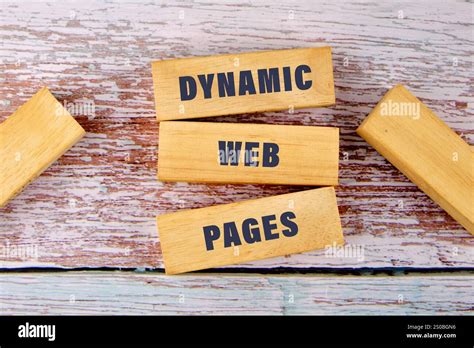 Colorful Wooden Blocks Stacked Together Spell Out Dynamic Web Pages