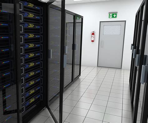 컴퓨터 서버 랙 3d 모델 10 Lwo Free3d