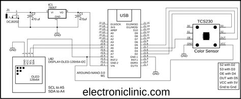 TCS Color Sensor Arduino Code Circuit Arduino Color Detector