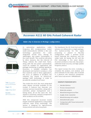 Fillable Online Acconeer A111 60 GHz Pulsed Coherent Radar Fax Email