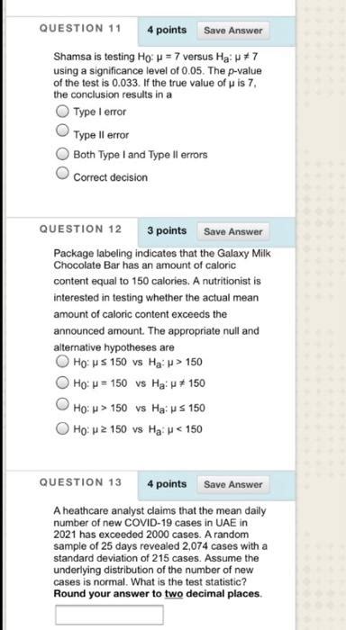 solved question 5 4 points saved if a null hypothesis is not