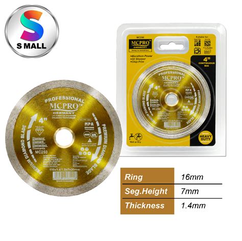 Mcpro Diamond Cutting Disc Blade 4110mm Continuous Rim Mc250 For