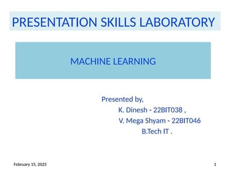 Machine Learning Ppt Ppt