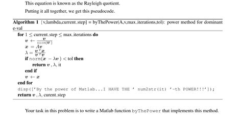 The Power Method Is An Iterative Scheme For Chegg Com