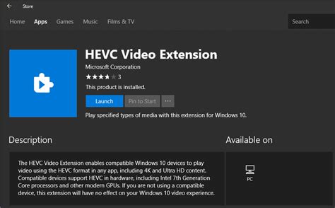 Microsoft Hevc Video Extension