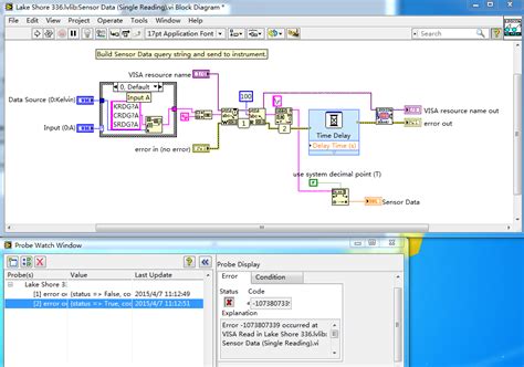 take readings from lakeshore 336 t controller through visa tcpip but