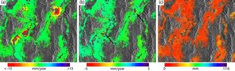 Sbas Dinsar Results Cross Comparison A Mean Deformation Velocity Map