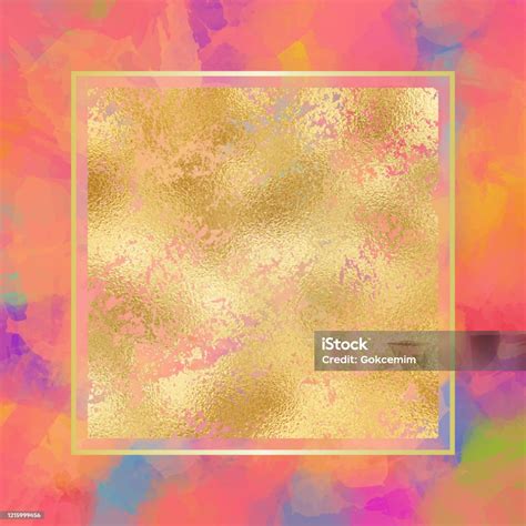 그려진 배경 골드 호 일 그런 지 텍스처입니다 밝은 색상 브러시 스트로크와 추상 수채화 배경 배너 디자인 인사말 카드 파티 초대 포장 표면 디자인금속 황금 질감 금박 금속에