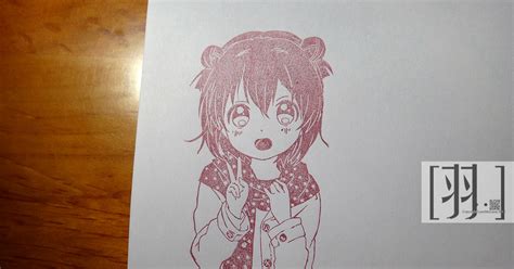 ゆるゆり 最近の練習 渡梨のマンガ 赤座あかり 消しゴムはんこ Yuruyuri Pixiv