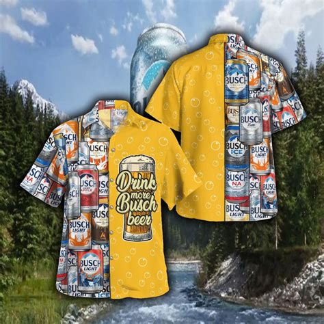 Busch Light Drink More Busch Beer Unisex Hawaiian Shirt Sold By Jessica Repond Sku 5908167