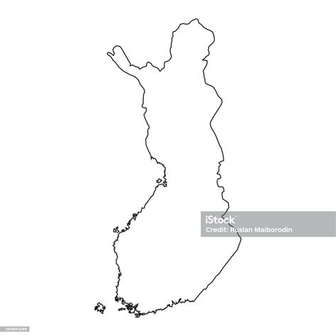 芬蘭地圖非常詳細剪影孤立在白色背景上向量圖形及更多住宅區圖片 住宅區 側影 具有特定質地 Istock