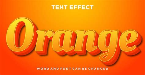 Premium Vector Orange Editable Text Effect