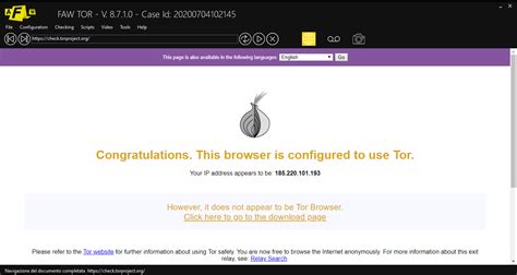 Use Of The Faw Tor Tool Faw Forensics Acquisition Of Websites