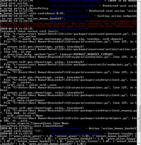 Timeout Error On Rasa Shell · Issue 4606 · Rasahqrasa · Github