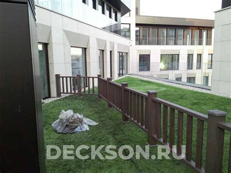 Ограждение из дпк разделение зон балкона фото Москва Deckson
