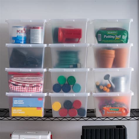 Iris Usa 17 Qt Plastic Stackable Storage Container Bin