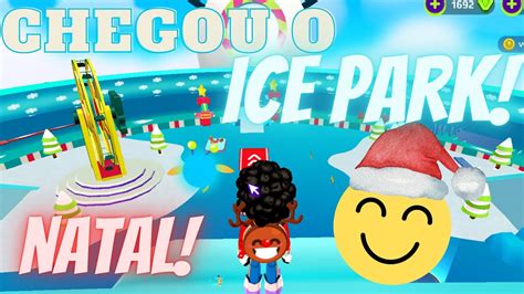 CHEGOU O ICE PARK A NOVA ILHA DE NATAL DO PK XD YouTube