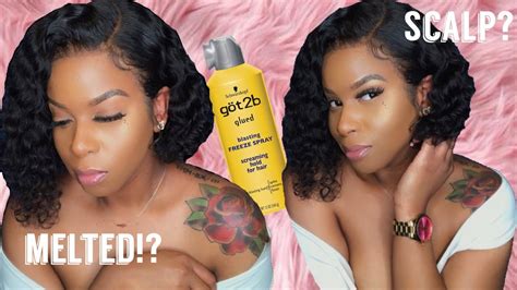 Undetectable Melted Wig Install Using Got2b Freeze Spray Ft Jessica