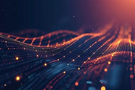 Futuristic Holographic Particle Display Glowing Particles And Data Flow Concept Illustration