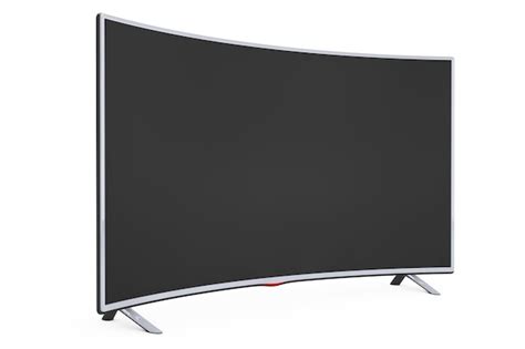 4k Tv 곡선 스크린 Lcd 또는 Oled 플라즈마 사실적인 일러스트레이션 프리미엄 벡터