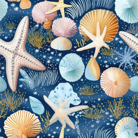 Premium Photo Patterns Inspired By Different Types Of Marine Life