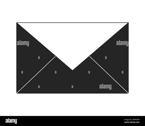 Closed Envelope Flat Monochrome Isolated Vector Object Stock Vector Image And Art Alamy