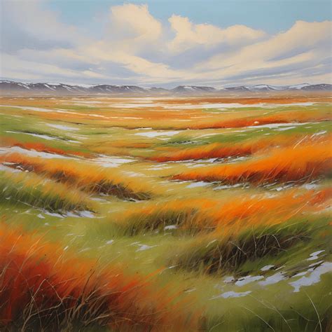 Vibrant Autumn Landscape With Orange Grasses Free Download Ai Scribbles
