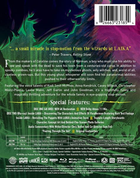Uhd El Alucinante Mundo De Norman Paranorman 2012 Chris Butler Sam