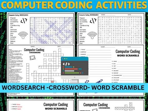 Computer Science Programming Coding Activities Word Search Word