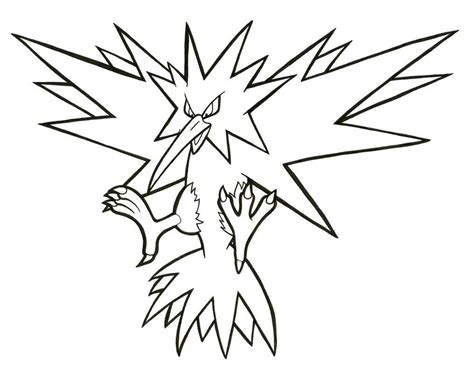 Zapdos Libro De Colorear Pokemon Libro De Colorear Colorings Cc