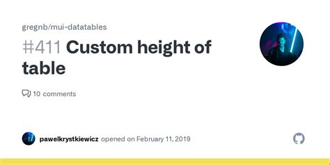 Custom Height Of Table · Issue 411 · Gregnbmui Datatables · Github