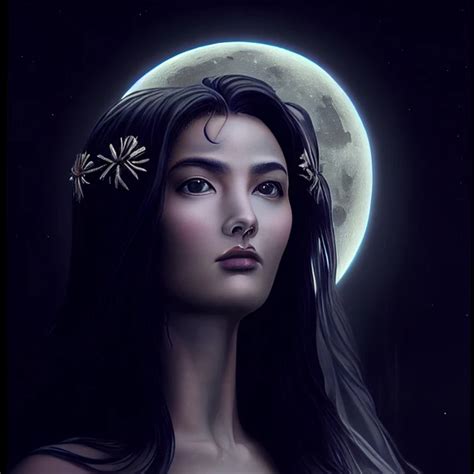 Selene Goddess Of The Moon Drawings