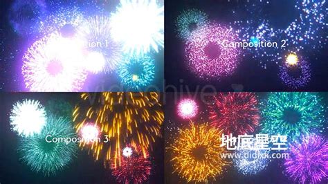 Ae模板 视频素材 16组唯美的粒子烟花特效 地底星空 资源网
