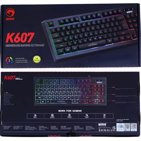 Marvo Scorpion K607 Membrane Gaming Keyboard With 3 Rgb Lighting