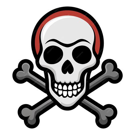 Premium Vector Crossing Bones Skull Art Vector Illustration
