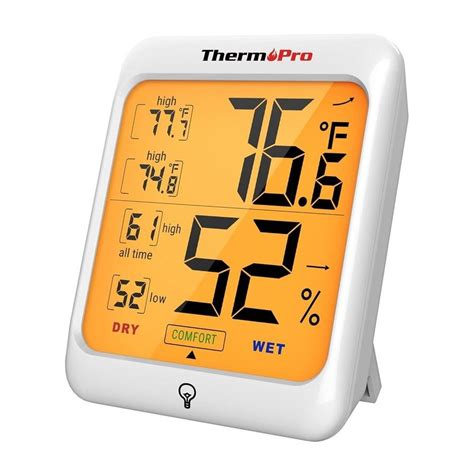 Thermopro Tp53 Hygrometer Humidity Gauge Indicator Digital Indoor Thermometer With Backlight Big W