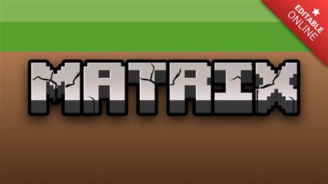Matrix Minecraft 3d Text Effect Generator
