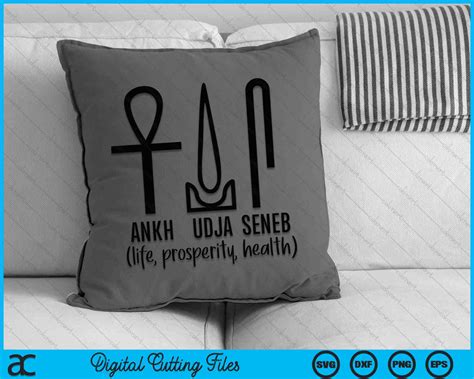 Egyptian Magick Ankh Udja Seneb Life Prosperity Health Svg Files Creativeusarts